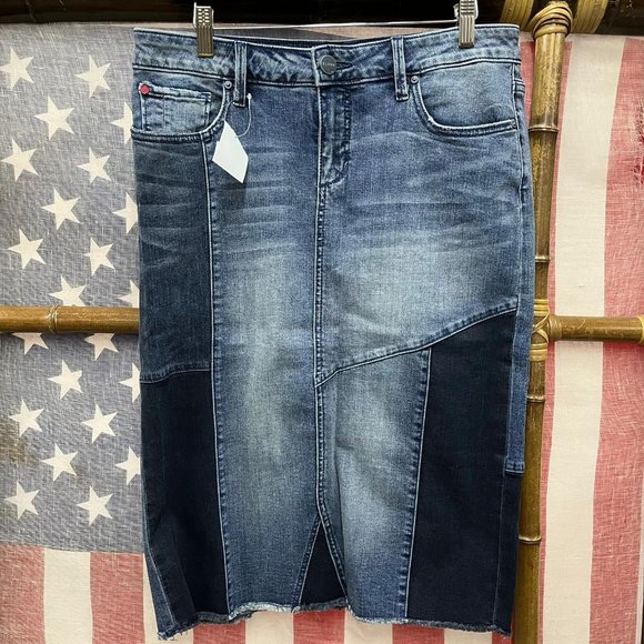 Slink | Skirts | Nwt Slink Jean Denim Skirt Short Up To Knee Curvy ...